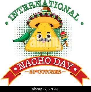 International Nacho Day Poster Design illustration Stock Vector Image ...