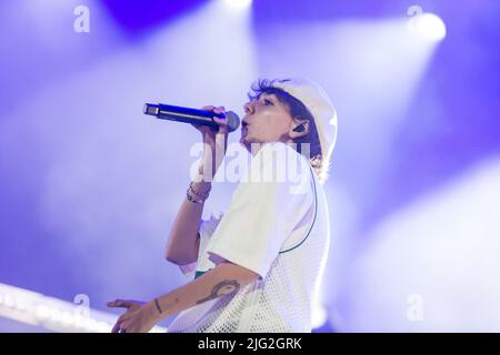 Roma, Italy. 06th July, 2022. Ariete (Arianna Del Giaccio) during ...