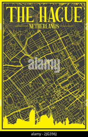 The Hague skyline line art vector illustration Stock Vector Image & Art ...