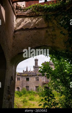 Gothic Revival Charleville Castle ruins in Tullamore, Ireland Stock ...