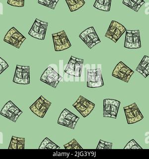 Apron short engraved seamless pattern. Chef pinafore for work to ...