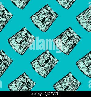 Apron short engraved seamless pattern. Chef pinafore for work to ...