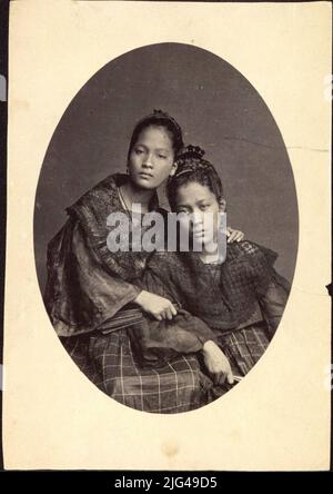 Portrait of two philippines mestizas. Portrait of two mestizo women ...