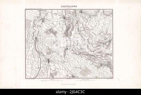 Castiglione: [Map of the Battle of]. Relief Stock Photo - Alamy