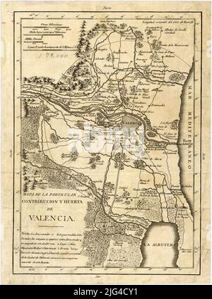 Map of Valencia Stock Photo - Alamy