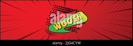 Comic lettering WOOSH on white background - Vector illustration Stock ...