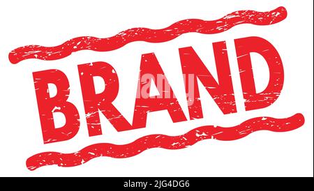 BRAND text written on red rectangle stamp sign Stock Photo - Alamy