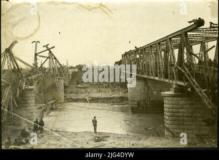 Blasted bridge over the tagliamento near Latisana Stock Photo - Alamy