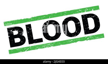 BLOOD text written on green-black rectangle stamp sign Stock Photo - Alamy