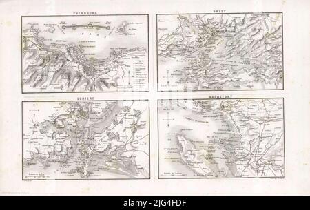 Rochefort: [country map]. Relief Stock Photo - Alamy