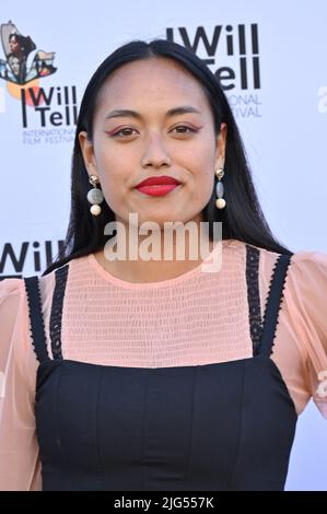 London, UK. - 7 July 2022. Izzy Jones attends the Purple Beatz Film ...