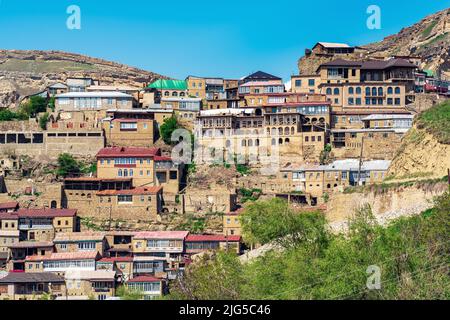 houses of different times in the ancient mountain village of Chokh in ...