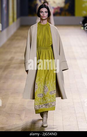Paris, France. 04th July, 2022. A model walks on the runway at the ...