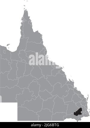 Toowoomba Australia City Map in Retro Style in Golden Color. Outline ...