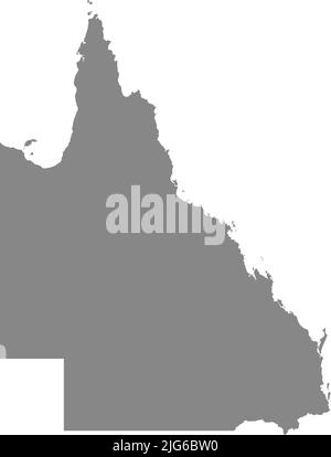 Australia map of queensland icon, geography blank concept, isolated ...