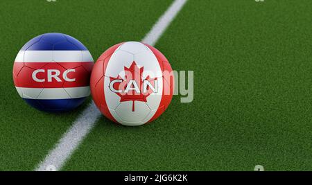 Costa Rica vs. Canada Soccer Match - Leather balls in Costa Rica and ...