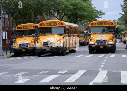 School bus from an Orthodox Jewish elementary school with Hebrew ...