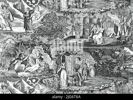 Le Vampire (The Vampyre) (Furnishing Fabric), France, c. 1820 Stock ...
