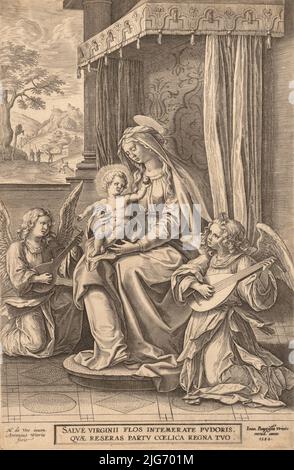 Madonna and Child Enthroned, Angels, St John the Baptist and Benedict 1368 by GIOTTINO (Giotto ...