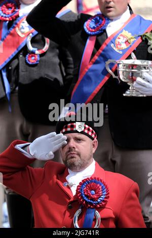 Jedburgh, UK. , . Jed Callants Festival - FESTIVAL DAY Jethart Callant ...