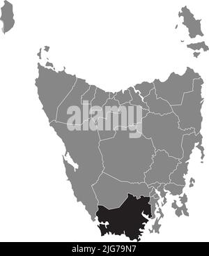 Huon Valley (Tasmania) outline map set Stock Vector Image & Art - Alamy