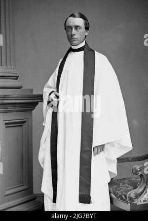 Portrait of Rev. Morgan L. Dix, a religious figure, captured in the ...