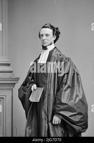 Portrait of Reverend Peter Stryker, a 19th-century religious figure ...