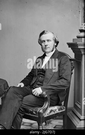 Portrait of Rev. Thompson, a 19th-century religious figure, captured in ...