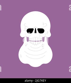 Fat skull. Thick skeleton head. Vector illustration Stock Vector Image ...