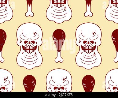Fat skull. Thick skeleton head. Vector illustration Stock Vector Image ...