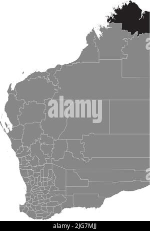 Wyndham-East Kimberley (Western Australia) outline map set Stock Vector ...