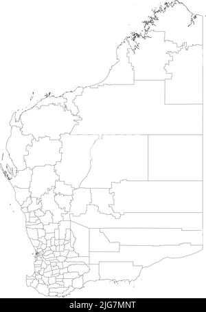 White map of local government areas of VICTORIA, AUSTRALIA Stock Vector ...