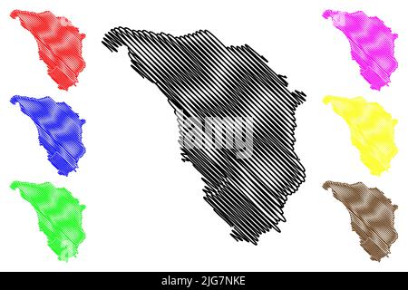 Mindoro island (Southeast Asia, Republic of the Philippines) map vector ...