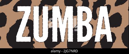 Slogan Zumba dance studio. Multicolor sliced word Stock Vector Image ...