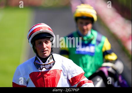 Jockey Duran Fentiman after competing in the bet365 Trophy on Festival ...