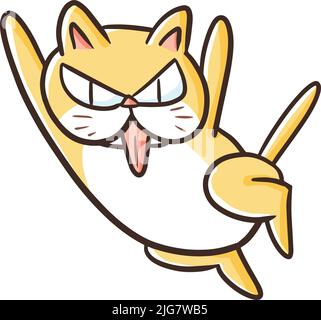 the yellow cat is screaming Stock Vector Image & Art - Alamy