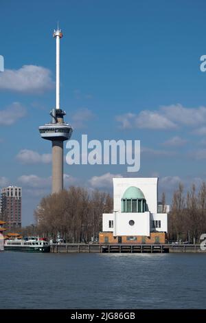 Rotterdam Scenery, Netherlands with Euromast observation tower Stock ...