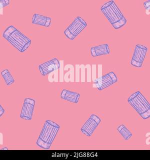 High chef hat sketch seamless pattern. Kitchen traditional element for ...