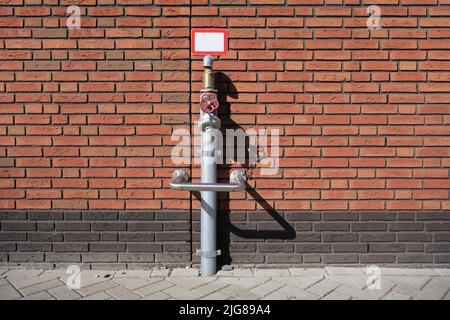 External Fire Hydrant System. Fire Department Connection Stock Photo ...
