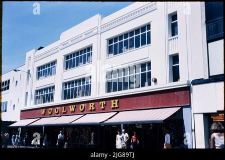 Woolworths store shoppers and shopfront in Basingstoke Hampshire ...