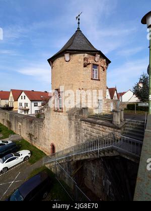 Historic town center of Karlstadt am Main, Main-Spessart County, Lower ...