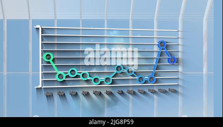 Image of data processing over windows. Global business and digital ...