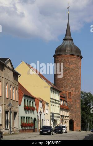 Germany, Brandenburg, Luckau, Spreewald, Red Tower Stock Photo - Alamy