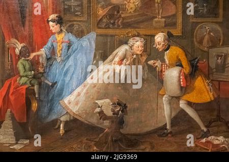 Painting titled "Taste in High Life" by William Hogarth dated 1742 ...