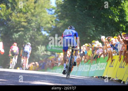 Thibaut Pinot during a Tour de France 2017 press conference held in ...