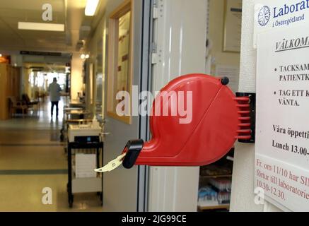 A health center. Queue notes for the laboratory at a health center ...