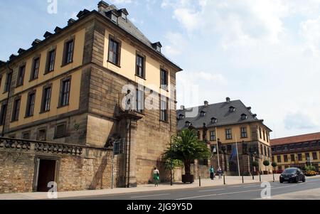Princely City Palace, Stadtschloss, 18th century Baroque, front gate of ...