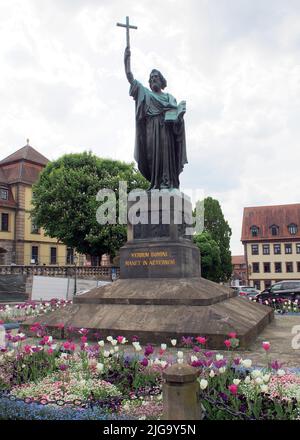 Statue of Saint Boniface, by Werner Henschel, 1830, Fulda, Germany ...