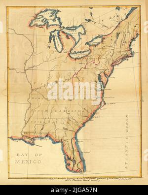 British Map of East and West Florida, 1794, by I. Stockdale Stock Photo ...