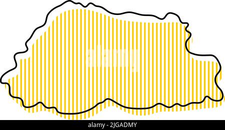 Stylized simple outline map of Bhutan icon. Blue sketch map of Bhutan vector illustration Stock ...